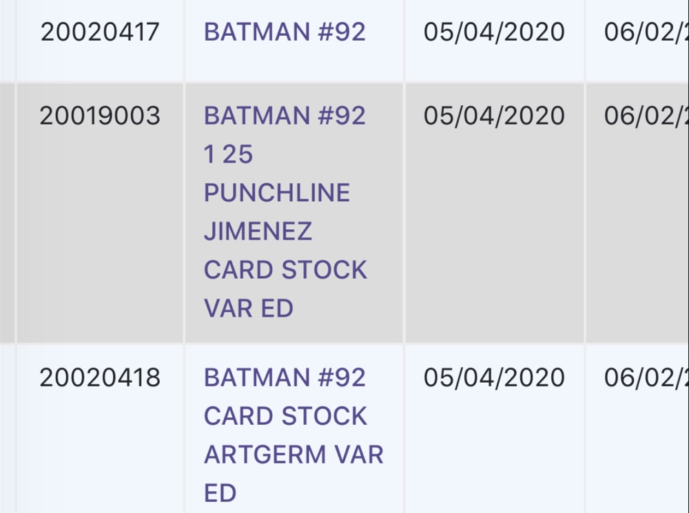DC Puts Batman #92 On 5/4 FOC List From UCS Distributors – COMICSHEATINGUP